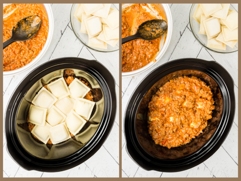Easy Crock Pot Ravioli Lasagna Recipe - Remake My Plate